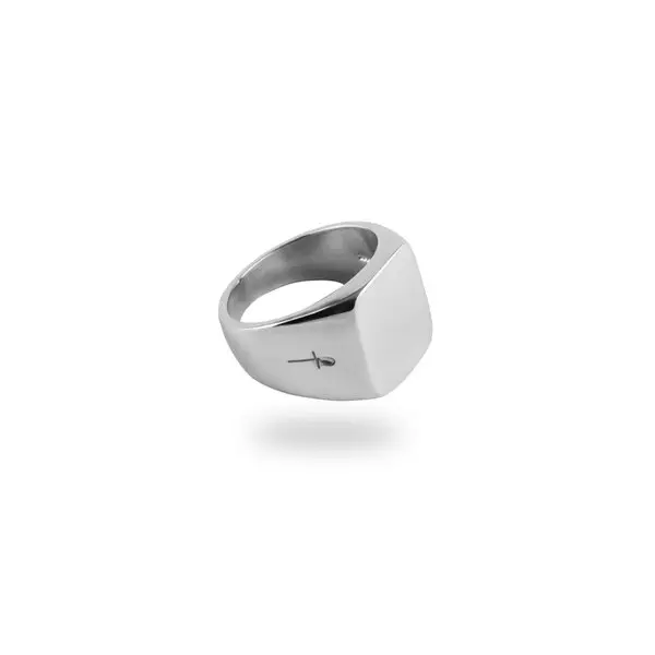PHIRA LONDON Cube Signet Ring - Silver