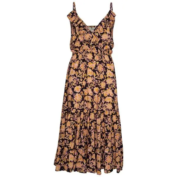 STATE OF GEORGIA Paisley Naga Beach Dress - Black