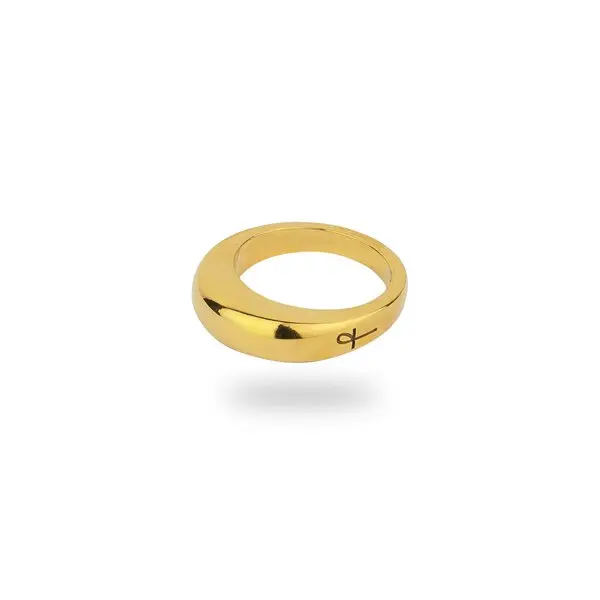 PHIRA LONDON Dome Signet Ring - Gold