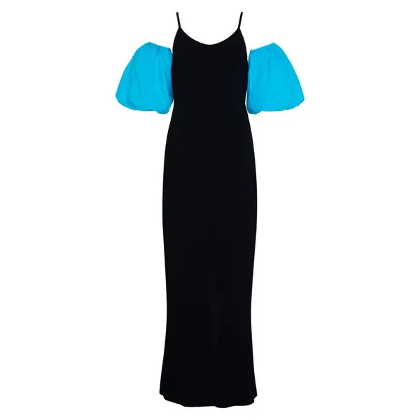 STATE OF GEORGIA The Puff Dress - Blue/black