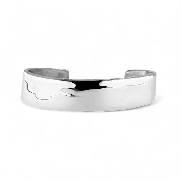 PHIRA LONDON Plain Cuff Bracelet - Silver