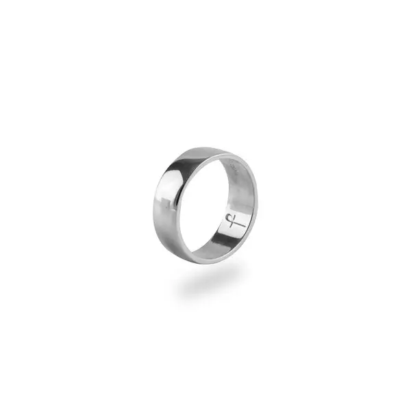 PHIRA LONDON Engraved Sterling Band Ring - Silver