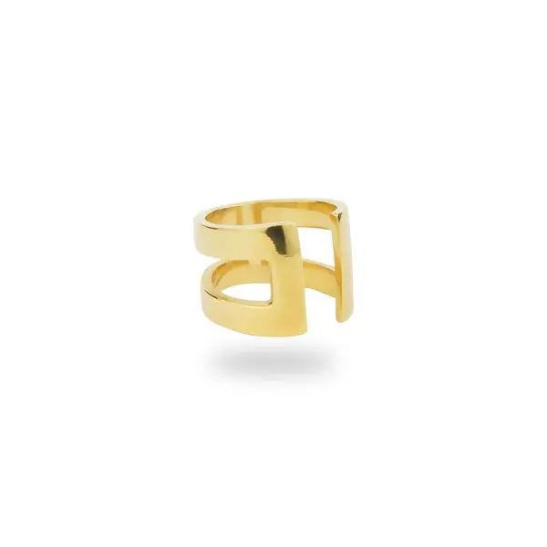 PHIRA LONDON Double Band Ring - Gold