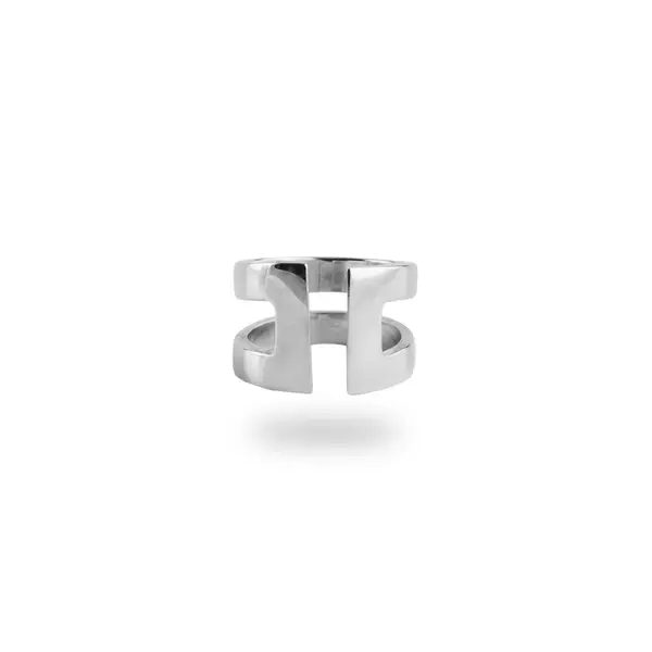 PHIRA LONDON Double Band Sterling Ring - Silver