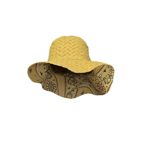 STATE OF GEORGIA Terry Toweling Sun Hat With Bandana Print - Green