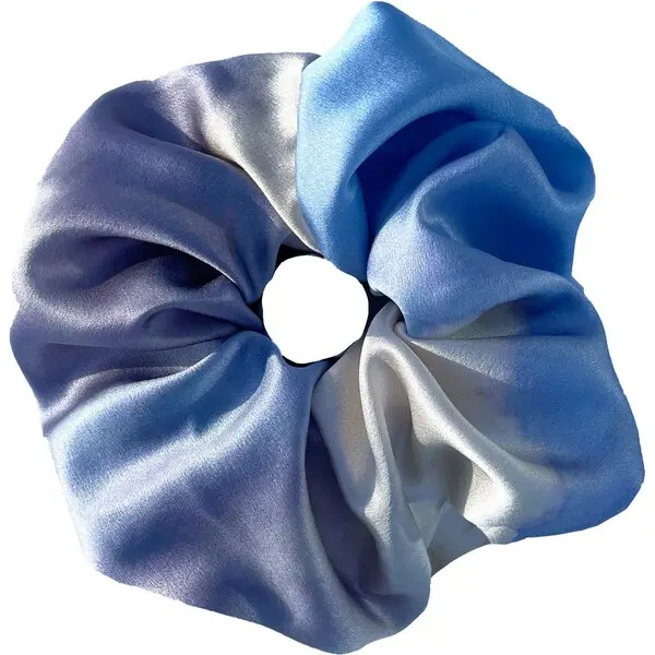 CREASE Sunrise Silk Scrunchie - Blue