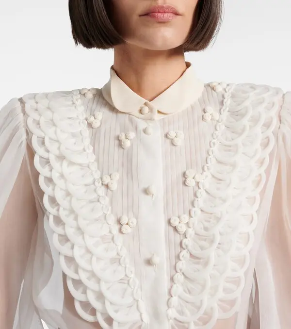 Valentino Garavani Sheer Silk Organza Blouse