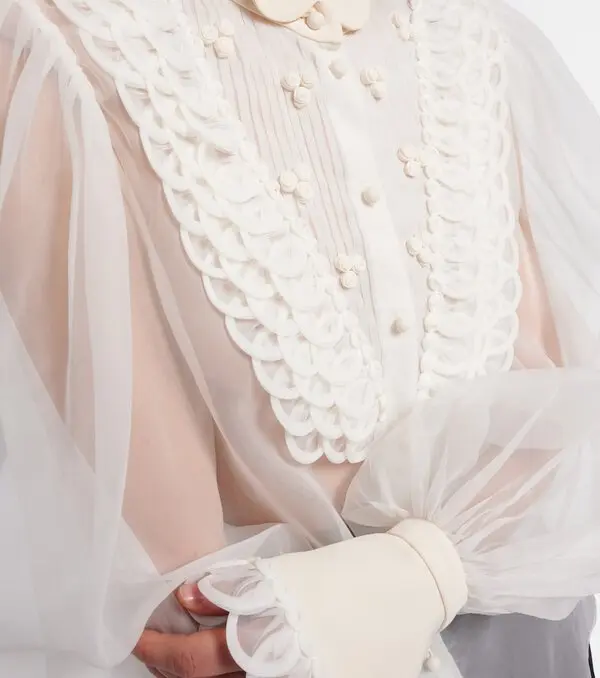 Valentino Garavani Sheer Silk Organza Blouse
