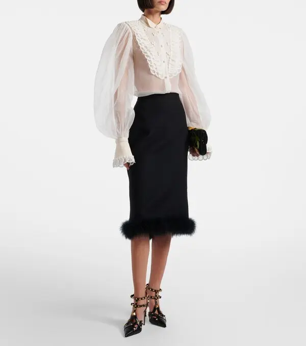 Valentino Garavani Sheer Silk Organza Blouse