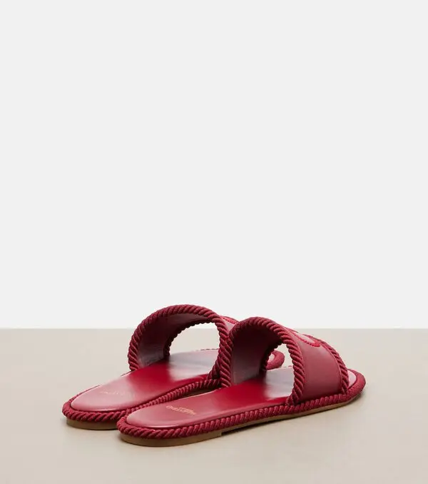 Valentino Garavani Vlogo Leather Espadrille Sandals