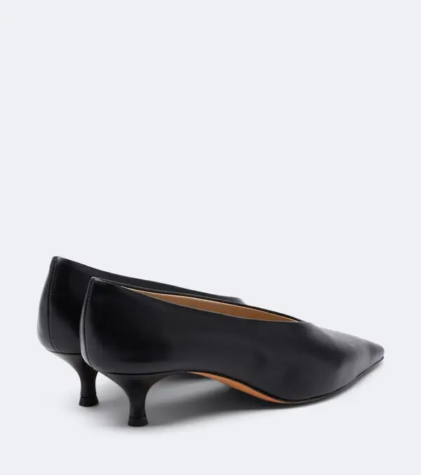 Le Monde Beryl Babouche Leather Pumps - Black