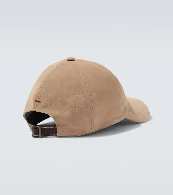 Brunello Cucinelli Suede Baseball Cap - Beige