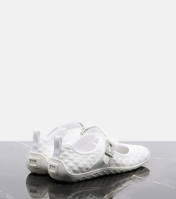 ROGER VIVIER Viv Low Mary Jane Flats - White