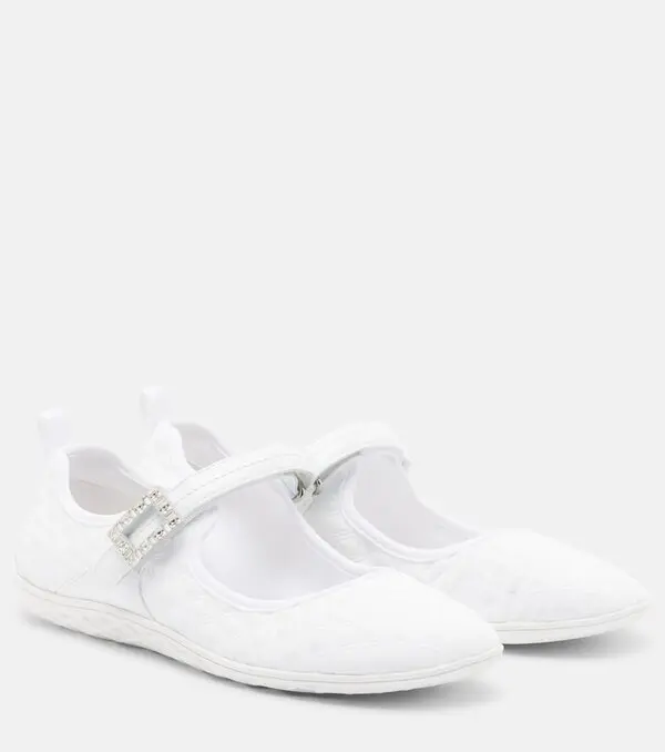 ROGER VIVIER Viv Low Mary Jane Flats - White