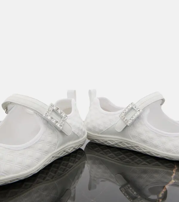 ROGER VIVIER Viv Low Mary Jane Flats - White