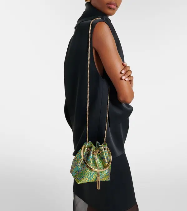 JIMMY CHOO Bon Bon Brocade Bucket Bag
