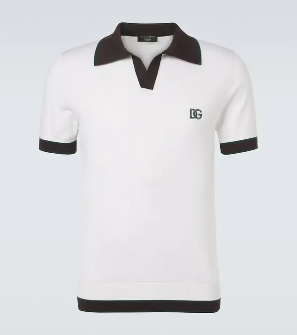 Dolce & Gabbana Dg Wool And Silk Polo Shirt