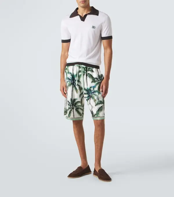 Dolce & Gabbana Dg Wool And Silk Polo Shirt