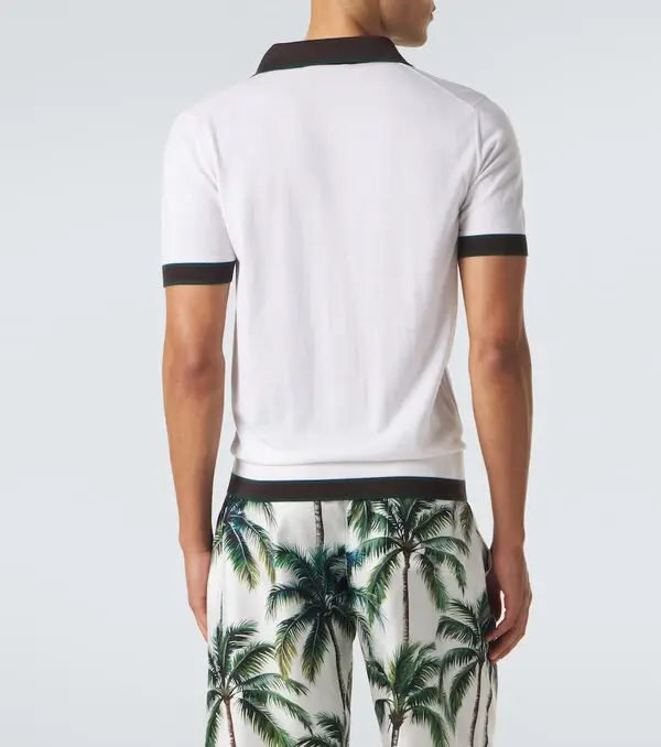Dolce & Gabbana Dg Wool And Silk Polo Shirt