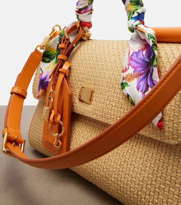 Dolce & Gabbana Sicily Small Raffia Top-handle Bag