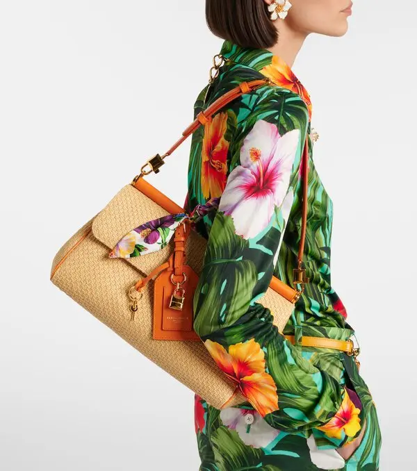 Dolce & Gabbana Sicily Small Raffia Top-handle Bag