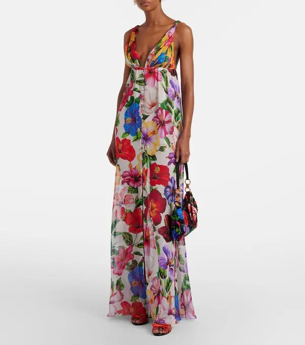 Dolce & Gabbana Small Floral Satin Shoulder Bag