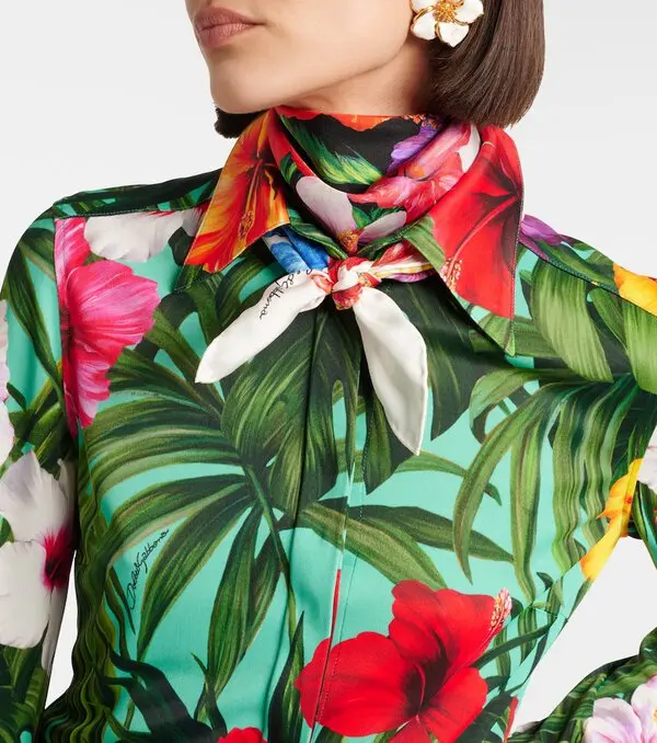 Dolce & Gabbana Floral Silk Twill Scarf - Multicoloured