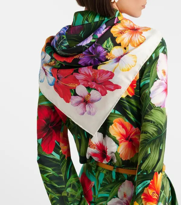 Dolce & Gabbana Floral Silk Twill Scarf - Multicoloured