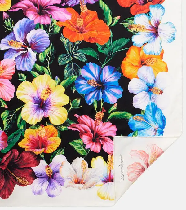 Dolce & Gabbana Floral Silk Twill Scarf - Multicoloured