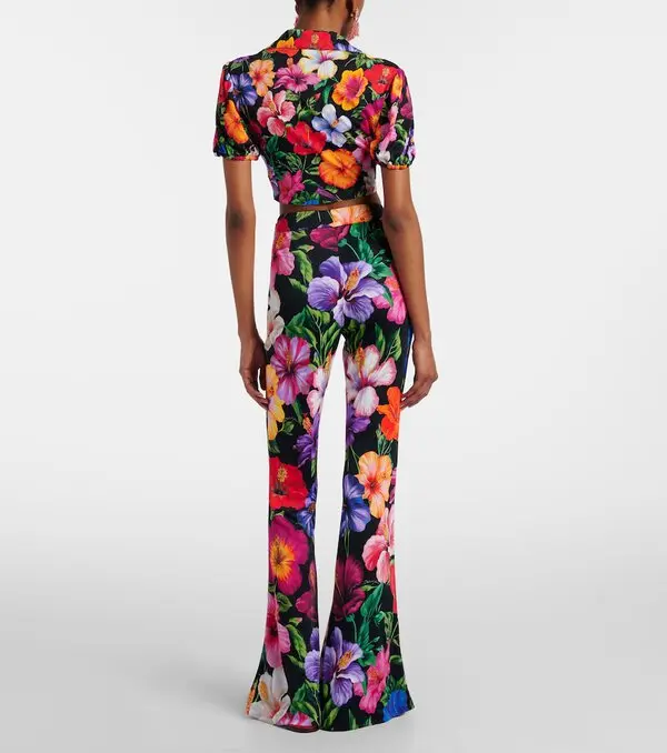 Dolce & Gabbana Floral Print Flare Pants