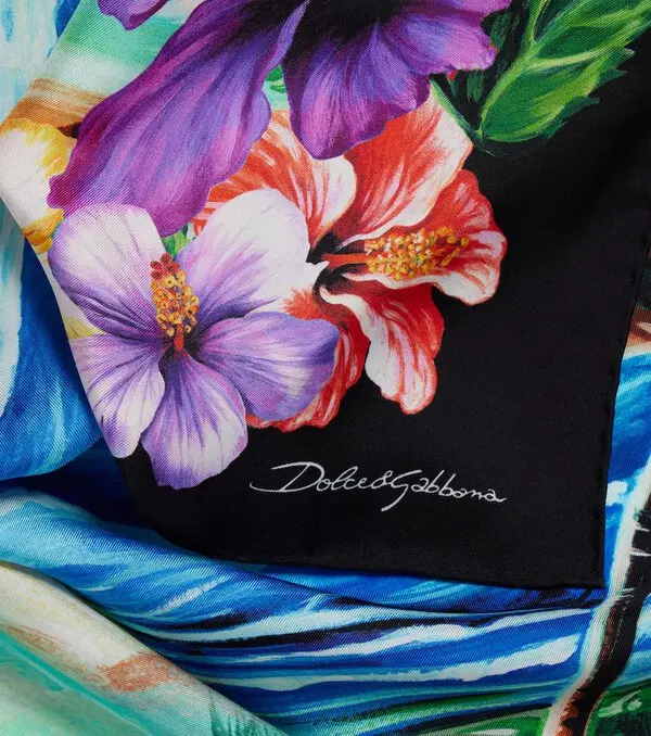 Dolce & Gabbana Printed Silk Twill Scarf