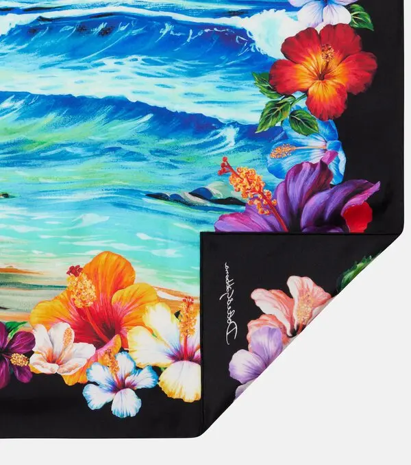 Dolce & Gabbana Printed Silk Twill Scarf