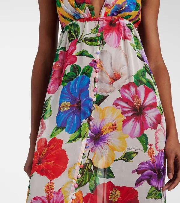 Dolce & Gabbana Floral Silk Chiffon Top
