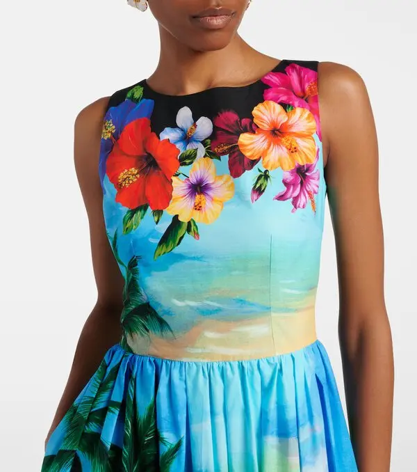 Dolce & Gabbana Printed Cotton Midi Dress