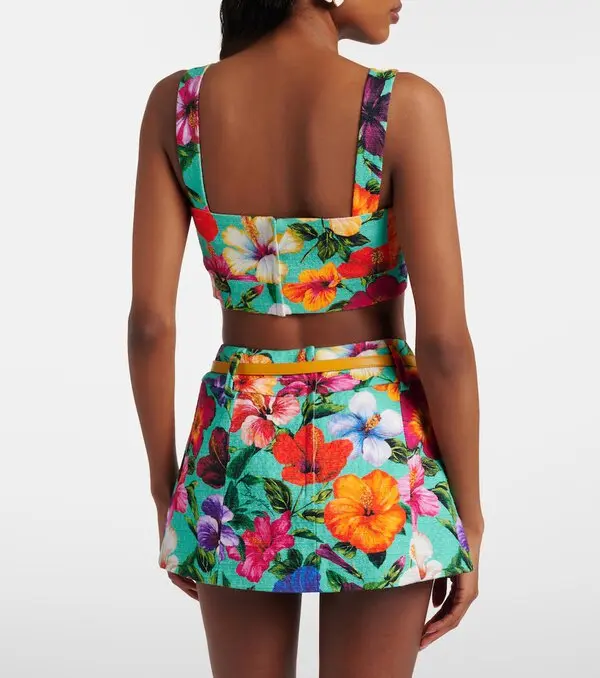 Dolce & Gabbana Floral Print Cropped Top - Multicoloured