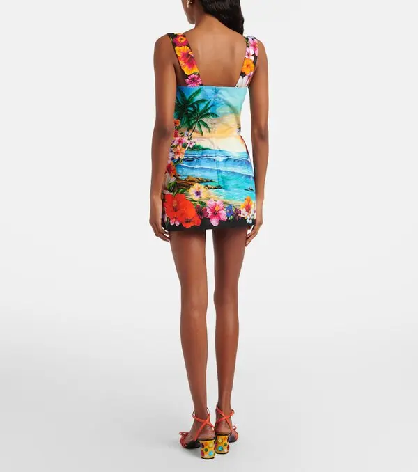 Dolce & Gabbana Printed Cotton Minidress