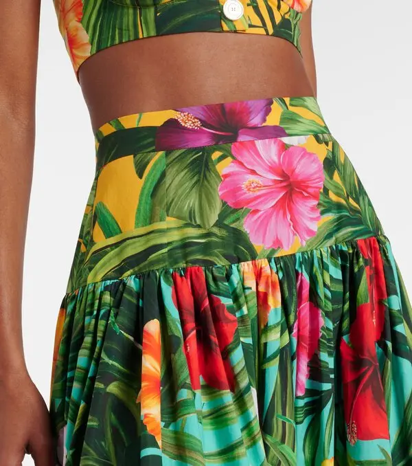 Dolce & Gabbana Floral Tiered Maxi Skirt - Multicoloured