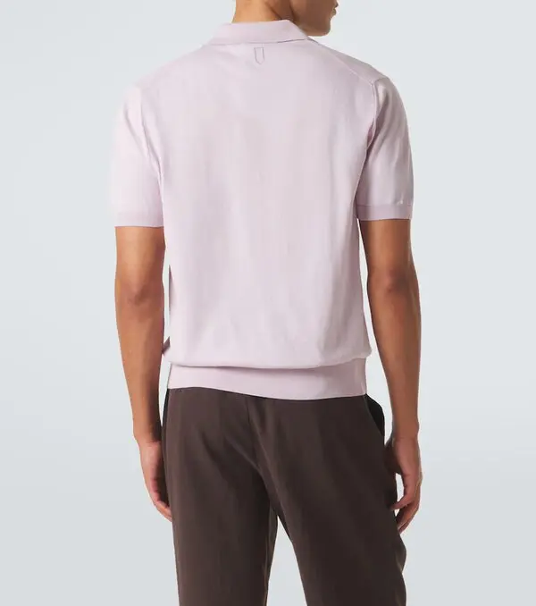Canali Cotton And Silk Polo Shirt - Pink
