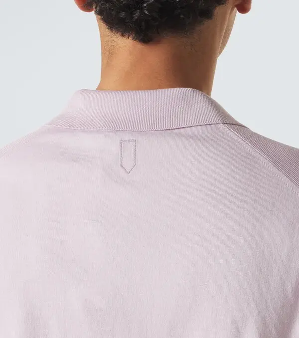Canali Cotton And Silk Polo Shirt - Pink