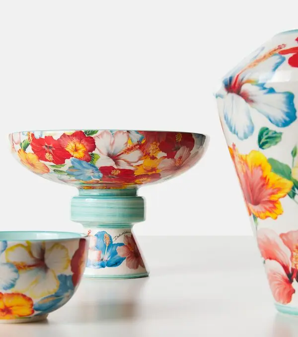 Dolce & Gabbana Floral Ceramic Serving Stand