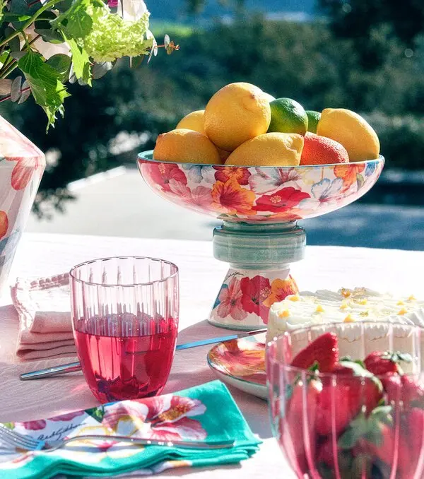 Dolce & Gabbana Floral Ceramic Serving Stand