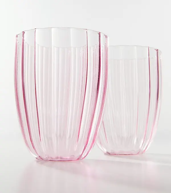 Dolce & Gabbana Set Of 2 Glass Tumblers - Purple