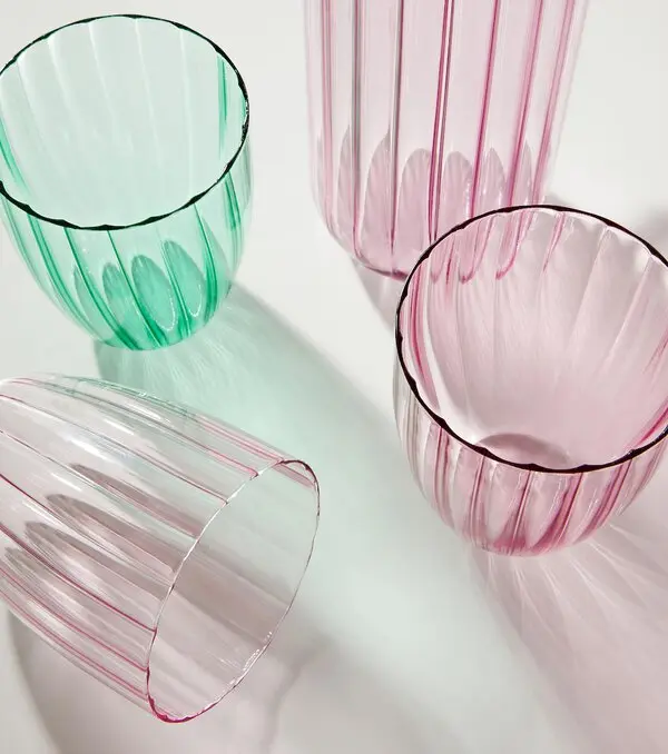 Dolce & Gabbana Set Of 2 Glass Tumblers - Purple