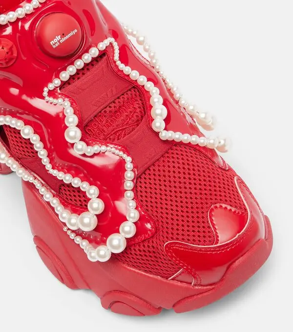Noir Kei Ninomiya X Reebok Embellished Platform Sneakers - Red