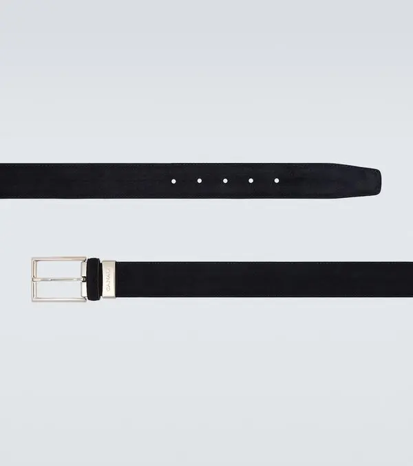 Canali Suede Belt - Blue