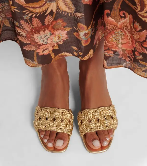 JIMMY CHOO Chara Woven Slides