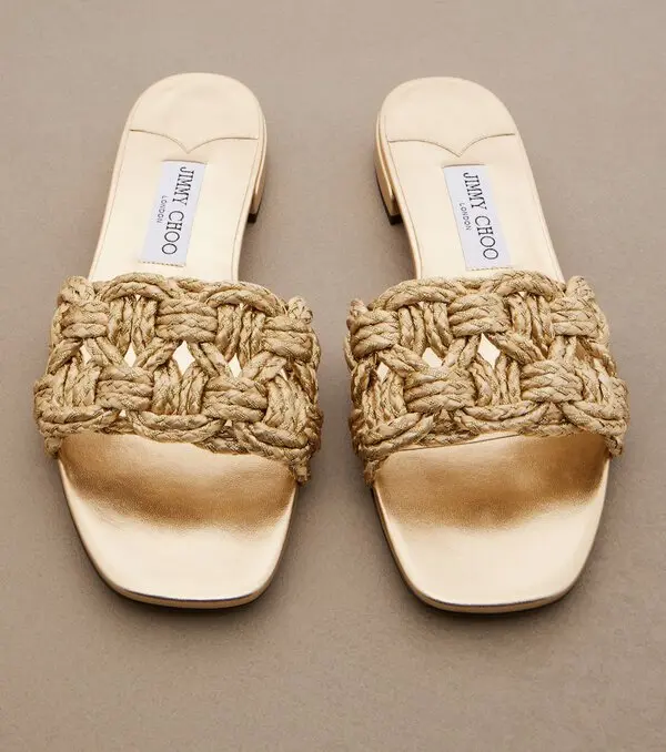 JIMMY CHOO Chara Woven Slides