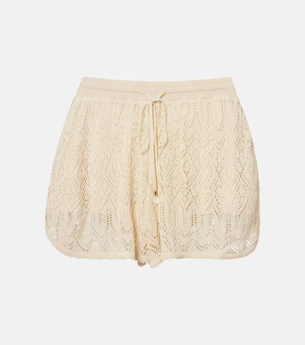 Zimmermann Mahon Crochet Lace Shorts - Beige