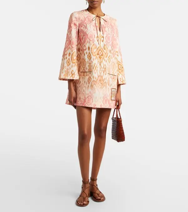 Zimmermann Aster Printed Linen Beach Dress