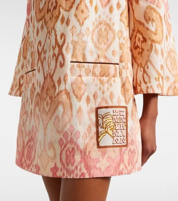 Zimmermann Aster Printed Linen Beach Dress
